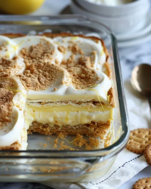 No-Bake Lemon Eclair Cake - Delicious Bites
