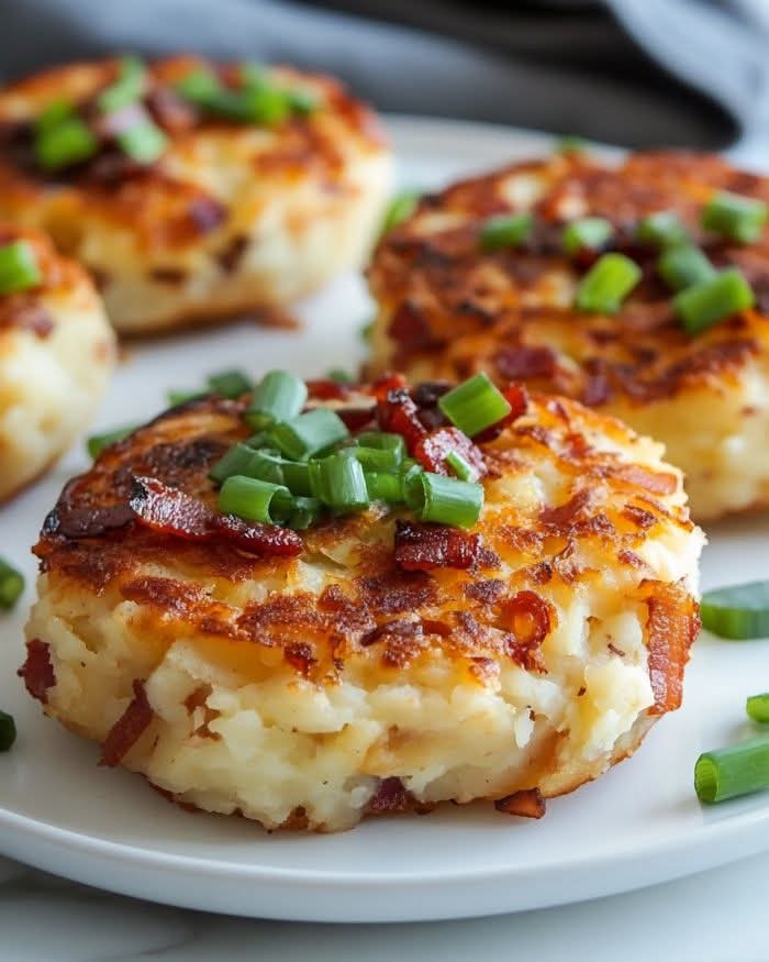 Southern Style Loaded Mashed Potato Cakes - Delicious Bites