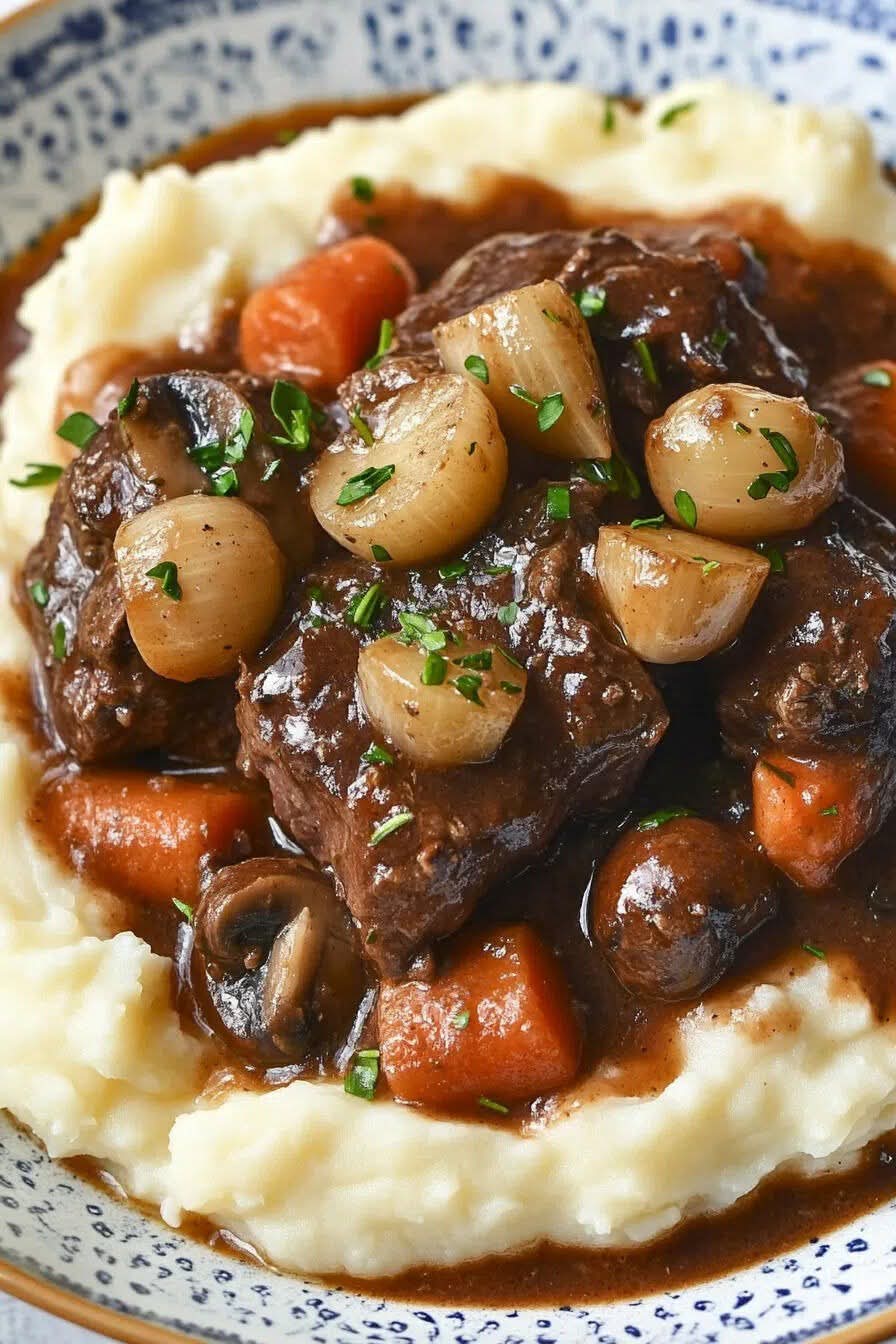 French Beef Bourguignon - Delicious Bites