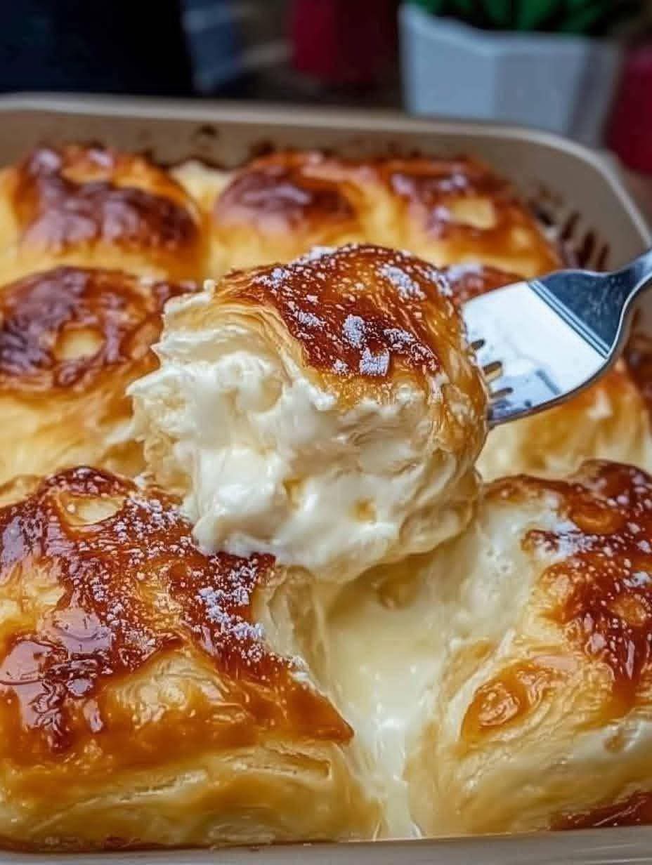 Cream-Filled Puff Pastry Bake (Milk Cake Style - Delicious Bites